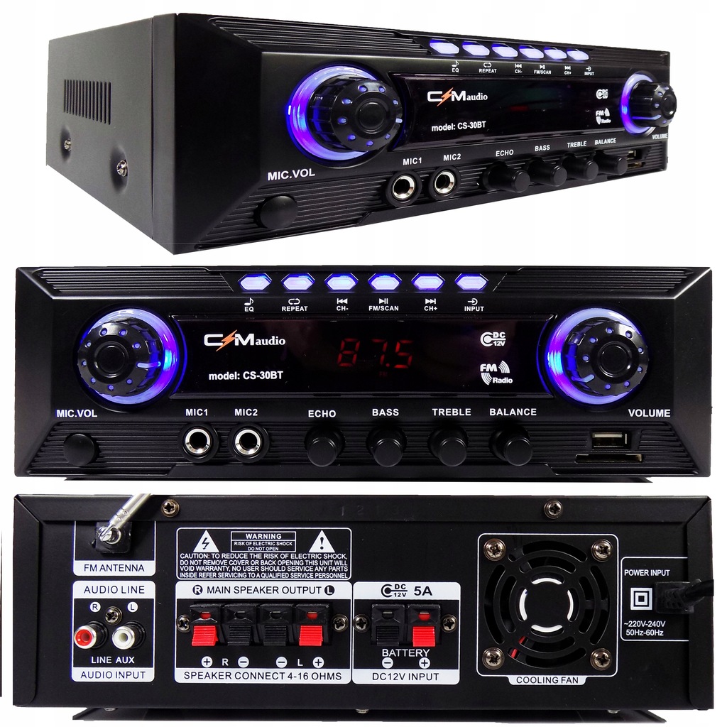 AMPLITUNER STEREO BLUETOOTH RADIO SUPER WYKONANIE - 8535440755 ...