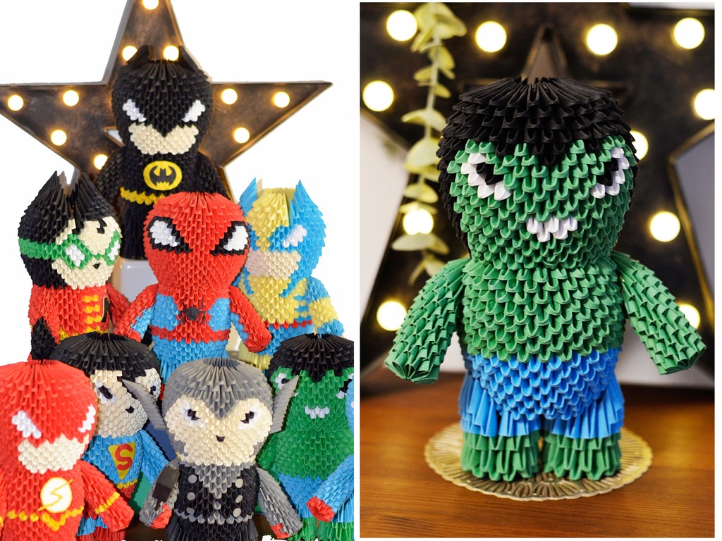 HULK MARVEL AVENGERS ORIGAMI FIGURKA KOLEKCJONERA - 12148472740 ...