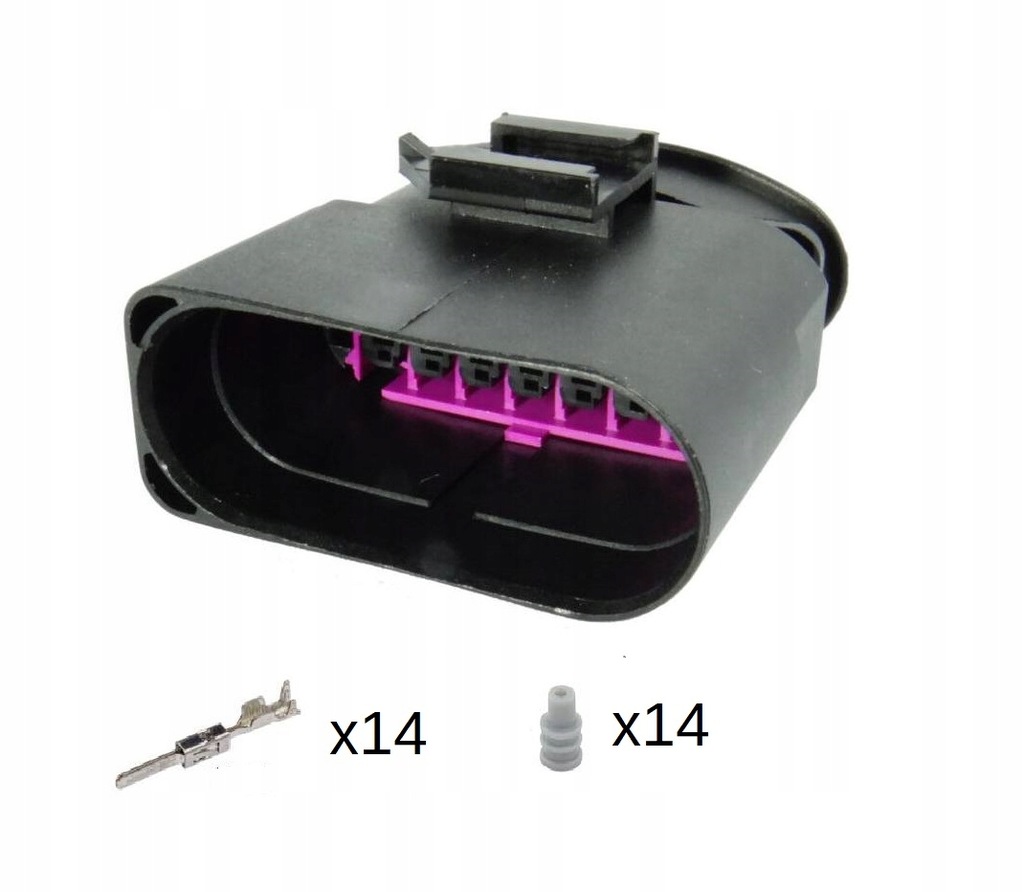 KOSTKA ZŁĄCZE 14 PIN 6X0973817 VW AUDI SKODA SEAT - 13670605423 ...