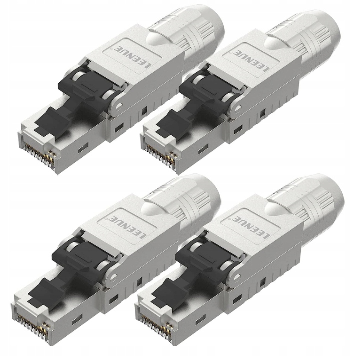 Wtyczka kabli Ethernet RJ45 Cat7 10 Gb/s LEENUE x4 - 14219208359 ...