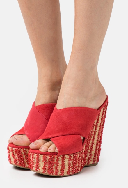 GUESS DAMSKIE KLAPKI NA KOTURNIE CZERWONE 37 1KCH - 13487311001 ...