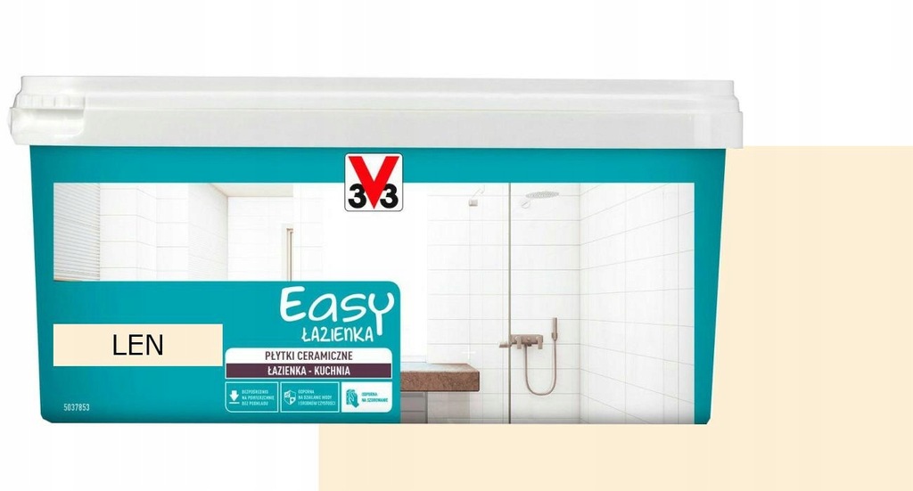 V33 EASY FARBA RENOWACJA ŁAZIENKA PŁYTKI len 2L - 9935182150 ...