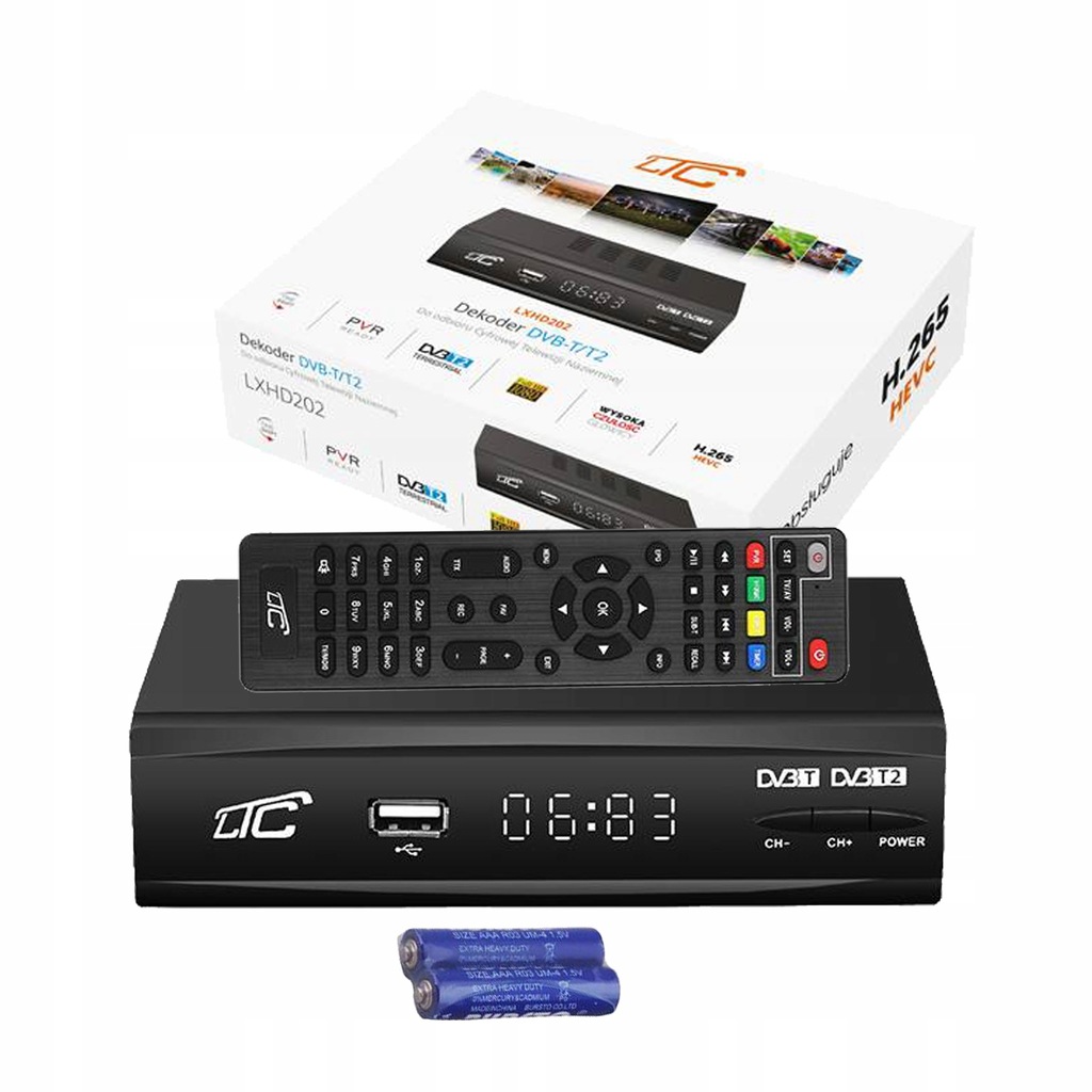 DEKODER TUNER TV NAZIEMNEJ HD DVB-T2 HEVC H.265 - 12177881754 ...