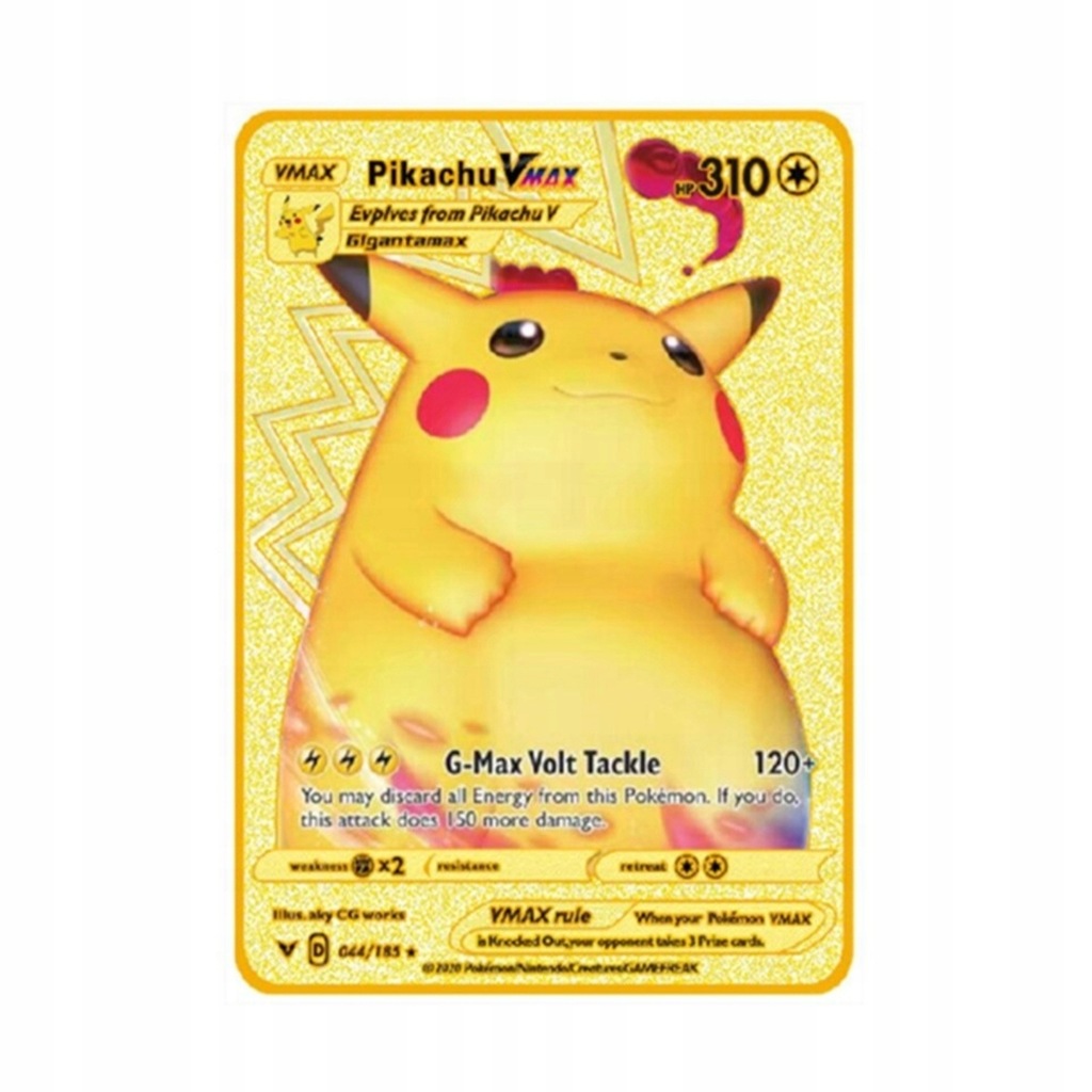ZŁOTA KARTA POKEMON Charizard Pikachu METALOWA - 13482933679 - oficjalne archiwum Allegro