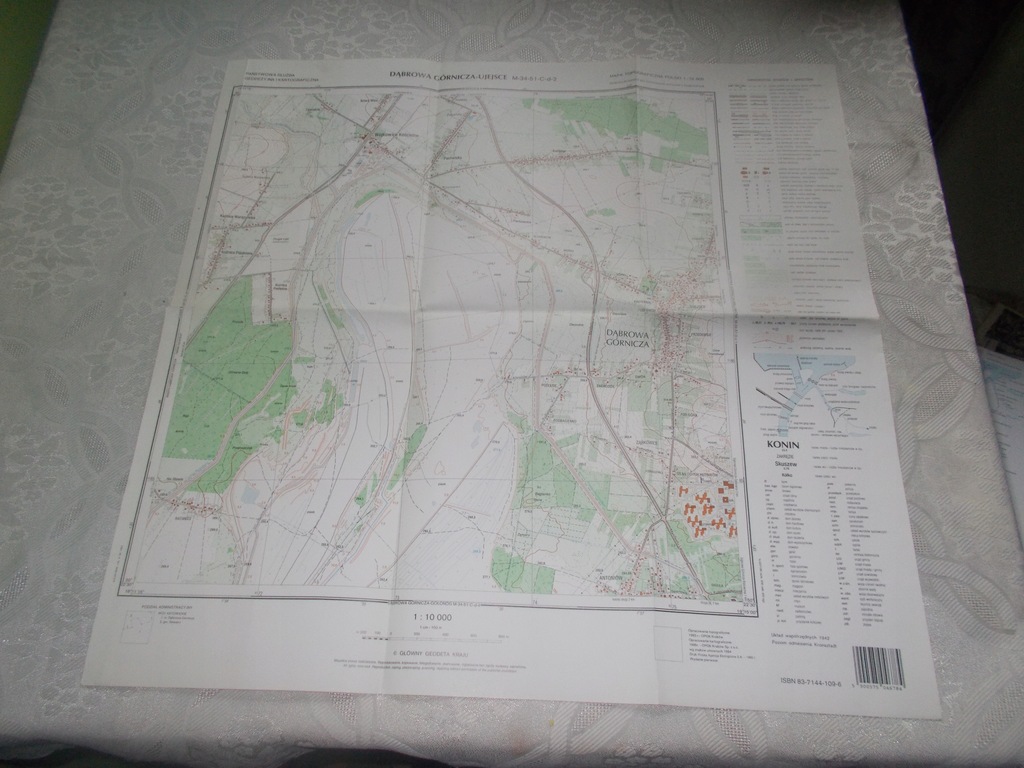 Dąbrowa Górnicza Ujejsce duży plan miasta - 13762303627 - oficjalne archiwum Allegro