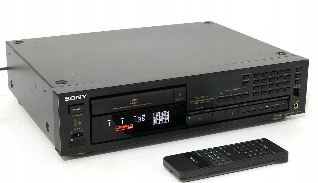SONY CDP-991 ZNAKOMITY ODTWARZACZ CD PILOT ! - 10570855126 - oficjalne archiwum Allegro