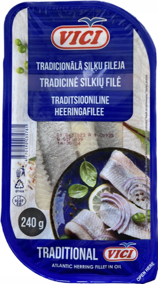 FILETY ŚLEDZIOWE TRADYCYJNE 240 G VICI - 13809241440 - oficjalne archiwum Allegro