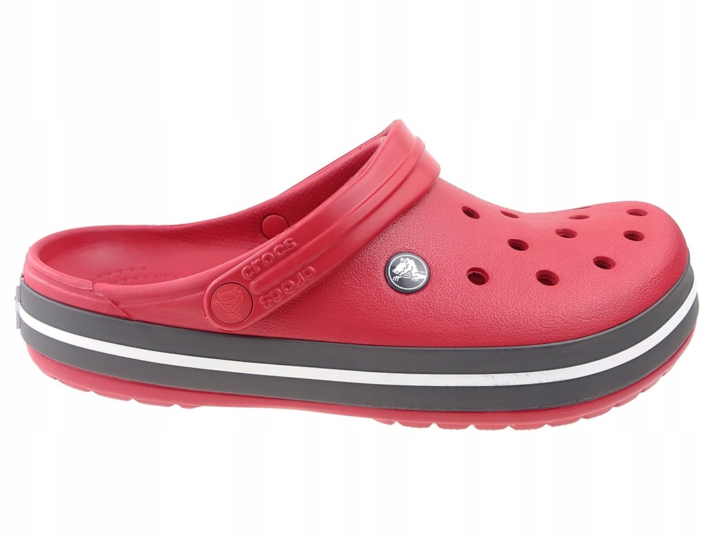 CROCS CZERWONE KLAPKI WSUWANE Z LOGO 38-39 SDE - 13079848526 ...