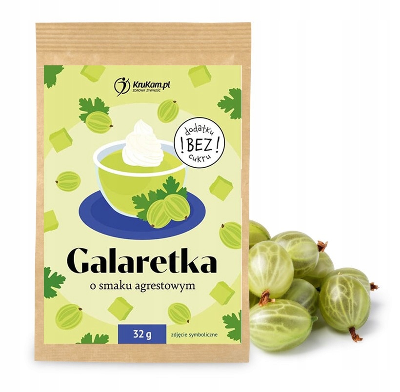 GALARETKA O SMAKU AGRESTOWYM AGREST BEZ CUKRU 32G - 12436454645 ...