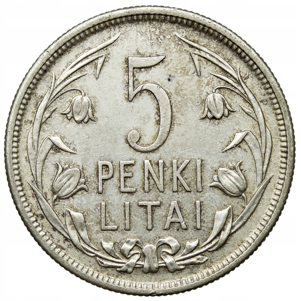 Litwa 5 litai 1925, st. 2- - 15141674024 - oficjalne archiwum Allegro