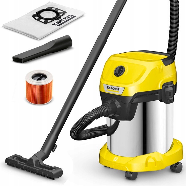 Odkurzacz przemysłowy KARCHER WD 3 S Premium Inox - 12452431783 - oficjalne archiwum Allegro
