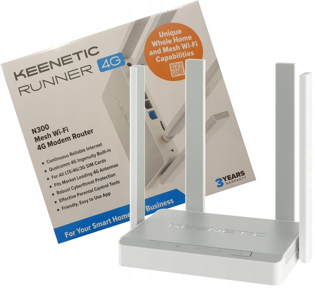 Router LTE Cat.4 Modem Wi-Fi Mesh N300 802.11n SIM 3G Keenetic Runner ...