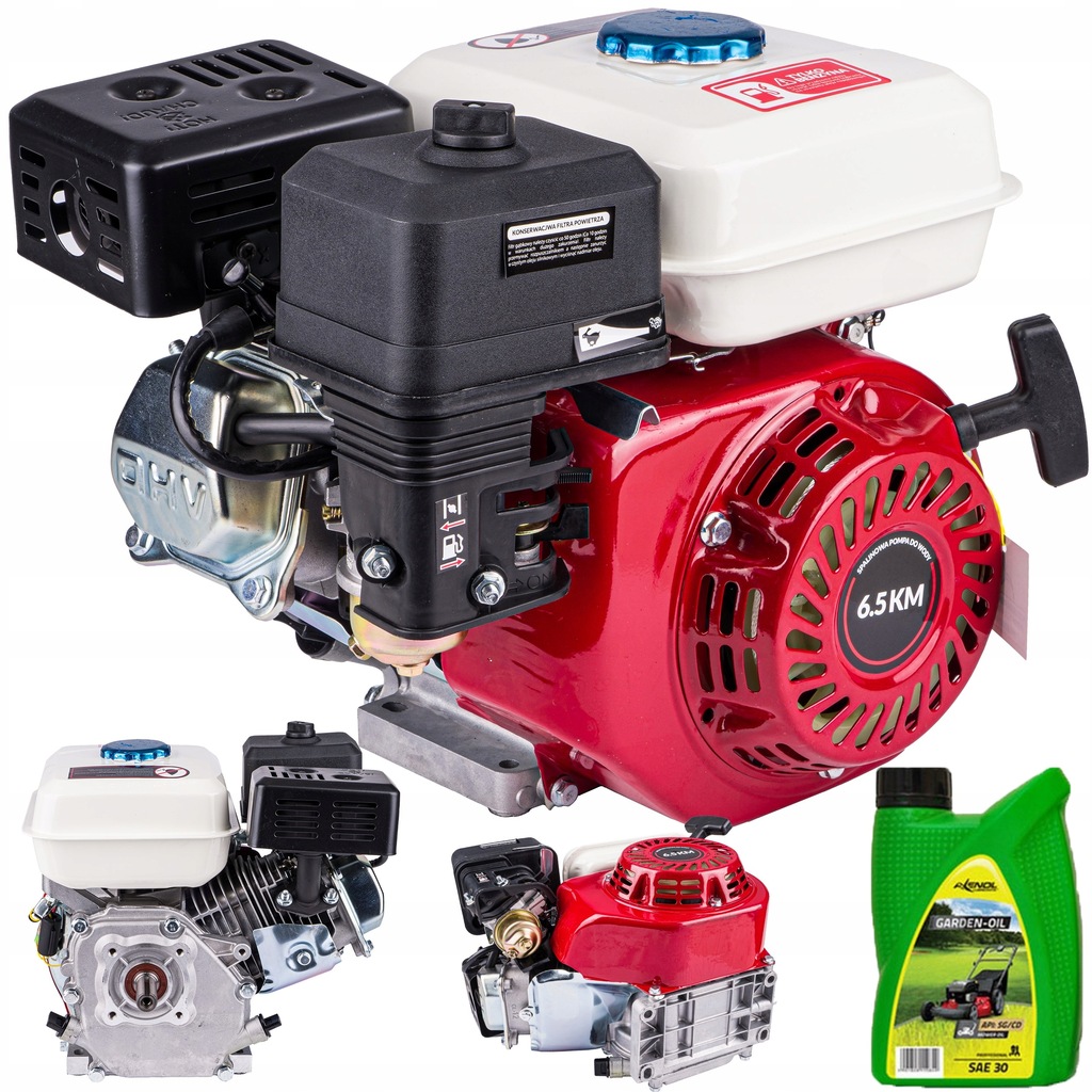 SILNIK SPALINOWY GX160 OHV 7KM WAŁEK 19MM + OLEJ - 9922765155 - oficjalne archiwum Allegro