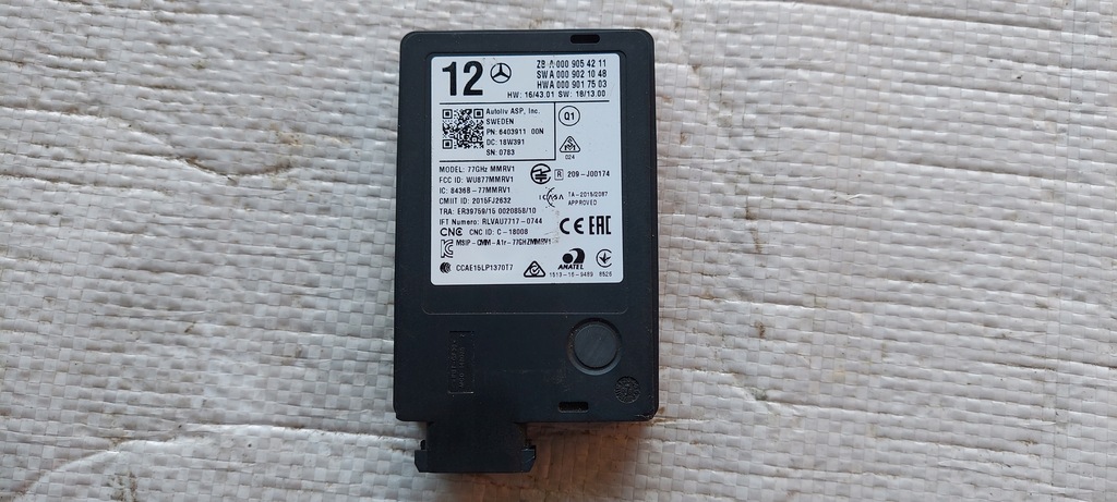 MERCEDES W213 RADAR ORYGINAŁ CZUJNIK A0009054211 - 10838799913 ...