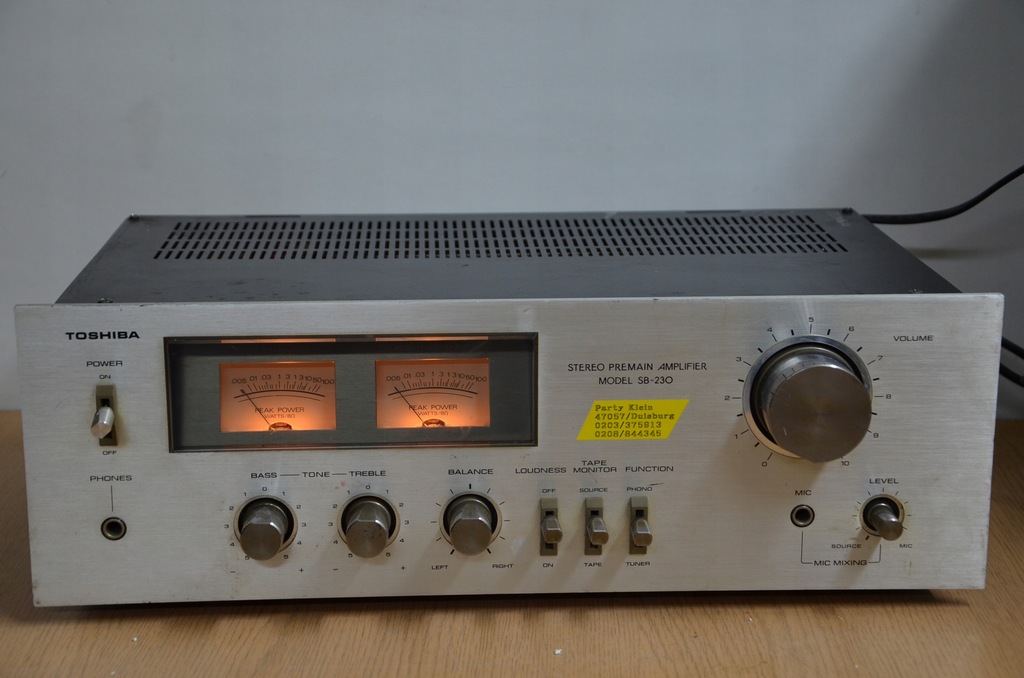 TOSHIBA SB-230 WZMACNIACZ STEREO - VINTAGE RARYTAS - 10040455968 - oficjalne archiwum Allegro