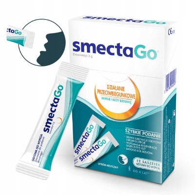 SMECTA GO 12 saszetek - na biegunkę i ból brzucha - 10633661948 ...