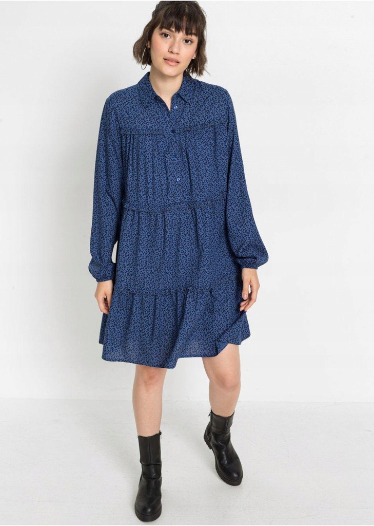 RAINBOW SUKIENKA ZE WZOREM I FALBANKĄ 42 - 12603716489 - oficjalne archiwum Allegro