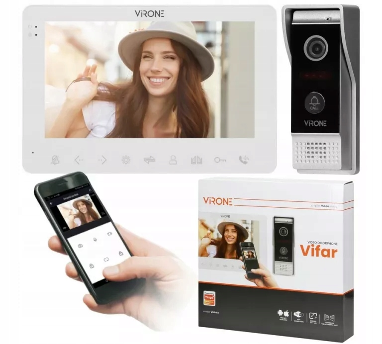 WIDEODOMOFON VIDEODOMOFON WIFI + FURTKA + BRAMA 7 - 13147756887 - oficjalne archiwum Allegro