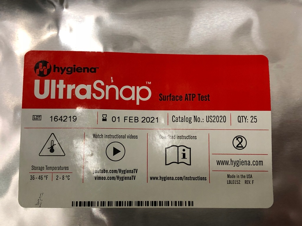 Ultrasnap Hygiena testy ATP do luminometru EnSure - 8457820999 ...