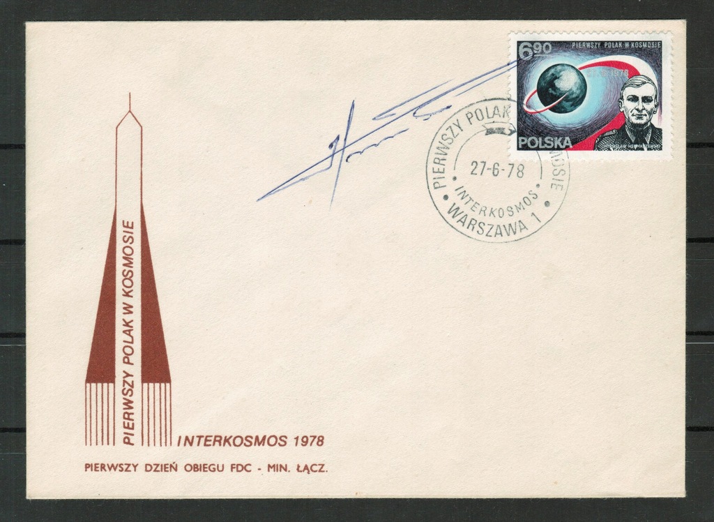 1978 M. Hermaszewski Koperta FDC z Autografem RRR - 12865322762 - oficjalne archiwum Allegro