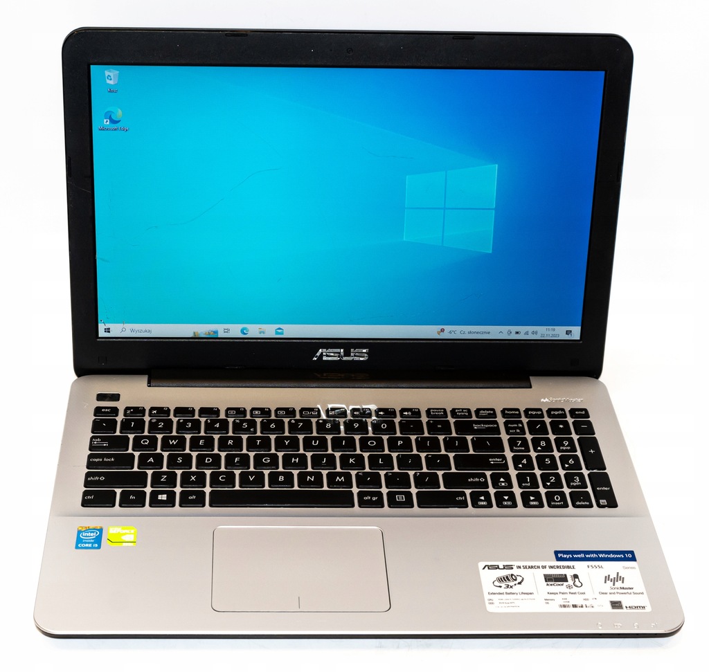 Asus F555LJ i5-5200U 15.6'' 6GB 500GB GF920M W10 WADA - 14747976026 - oficjalne archiwum Allegro