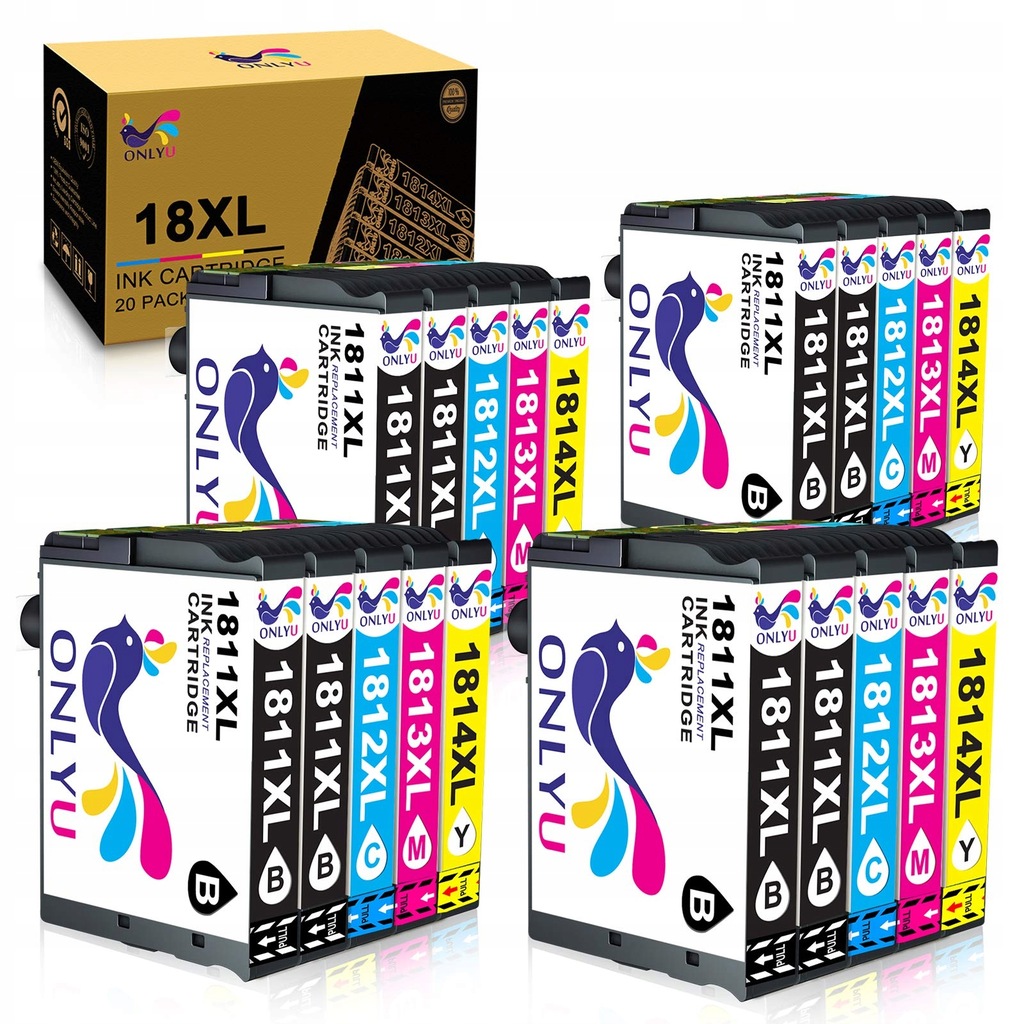 Zestaw tuszy do Epson XP-30 XP-33 XP-102 XP-202 - 12226655437 ...