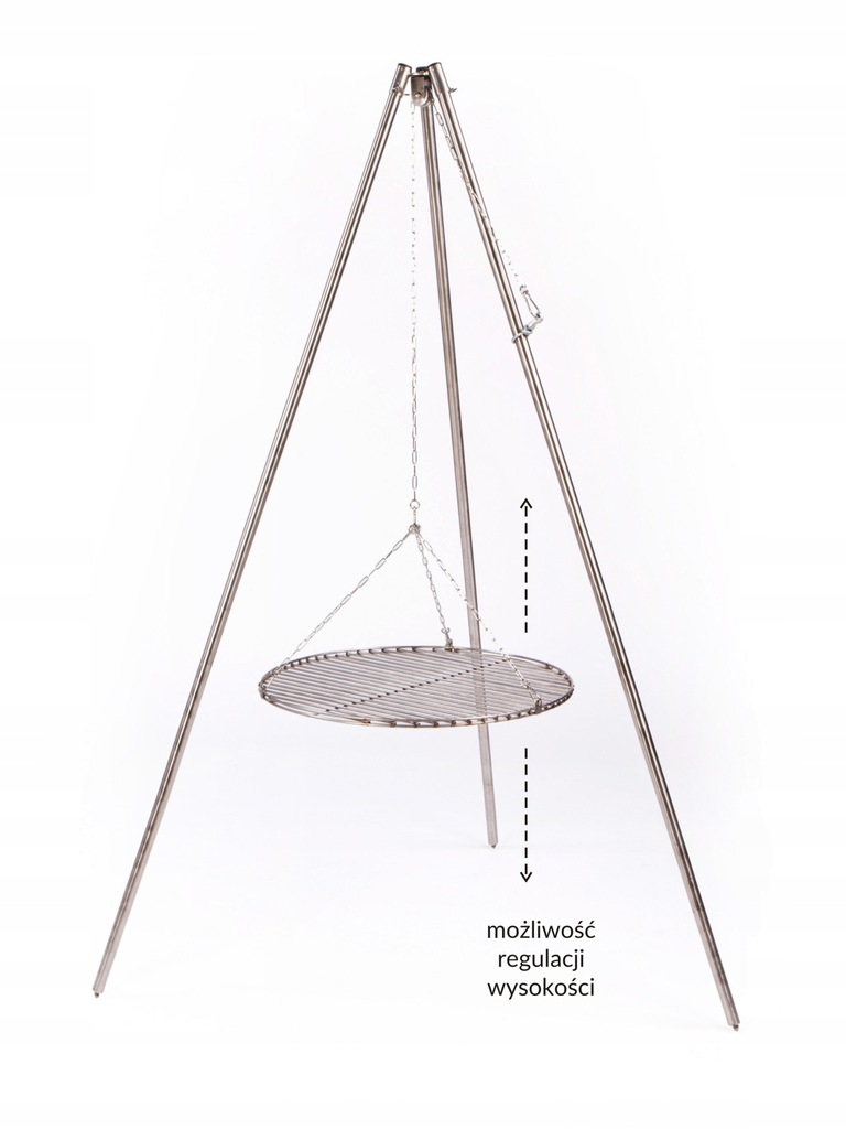 NIERDZEWNY GRILL trójnóg SOLIDNY ogrodowy ognisko - 10724228611 ...