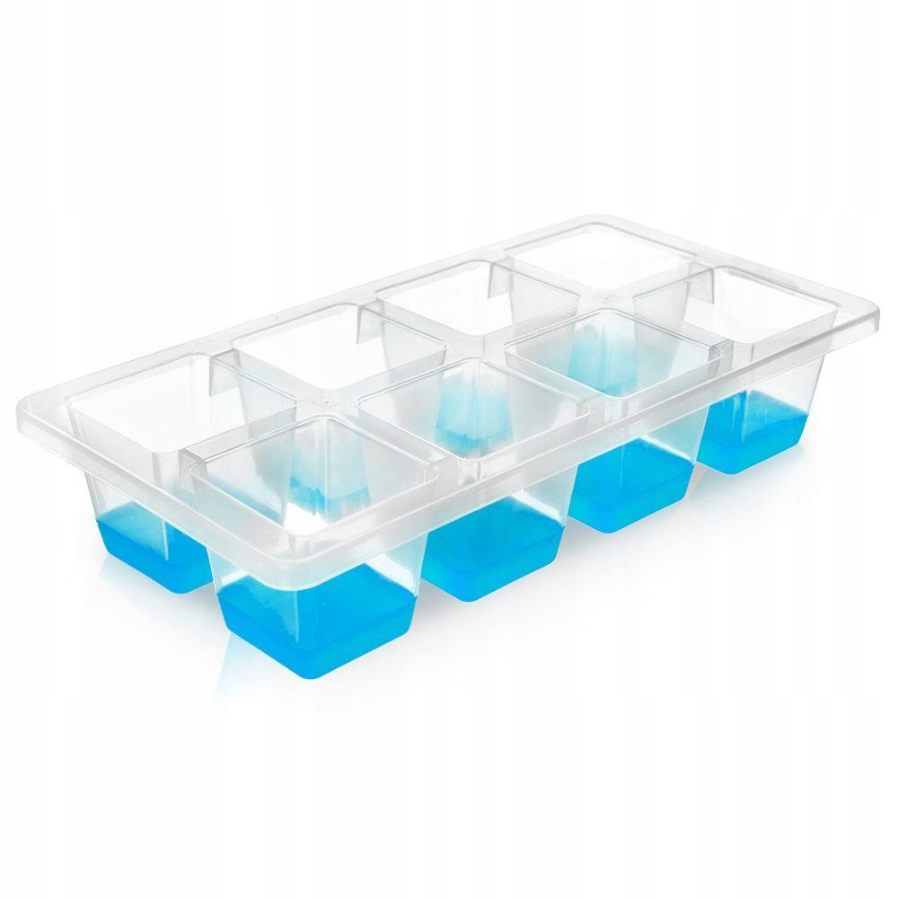 Forma na lód kostki lodu 8 duże XXL elastyczne dno - 12358513267 ...