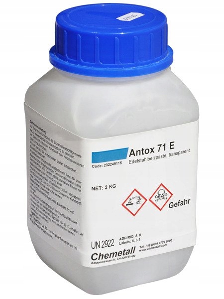 Antox 71E 2kg ŻEL pasta trawiąca nierdzewki INOX - 14017288748 ...