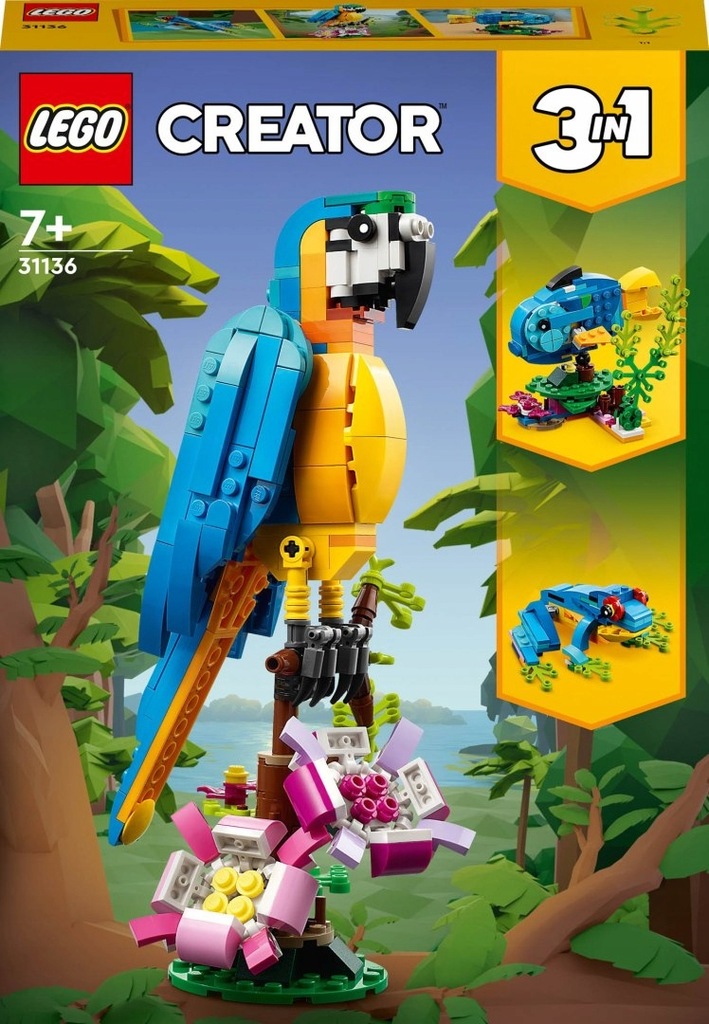 ZESTAW LEGO 3 IN 1 EGZOTYCZNA PAPUGA RYBA LUB ŻABA - 13512590811 ...