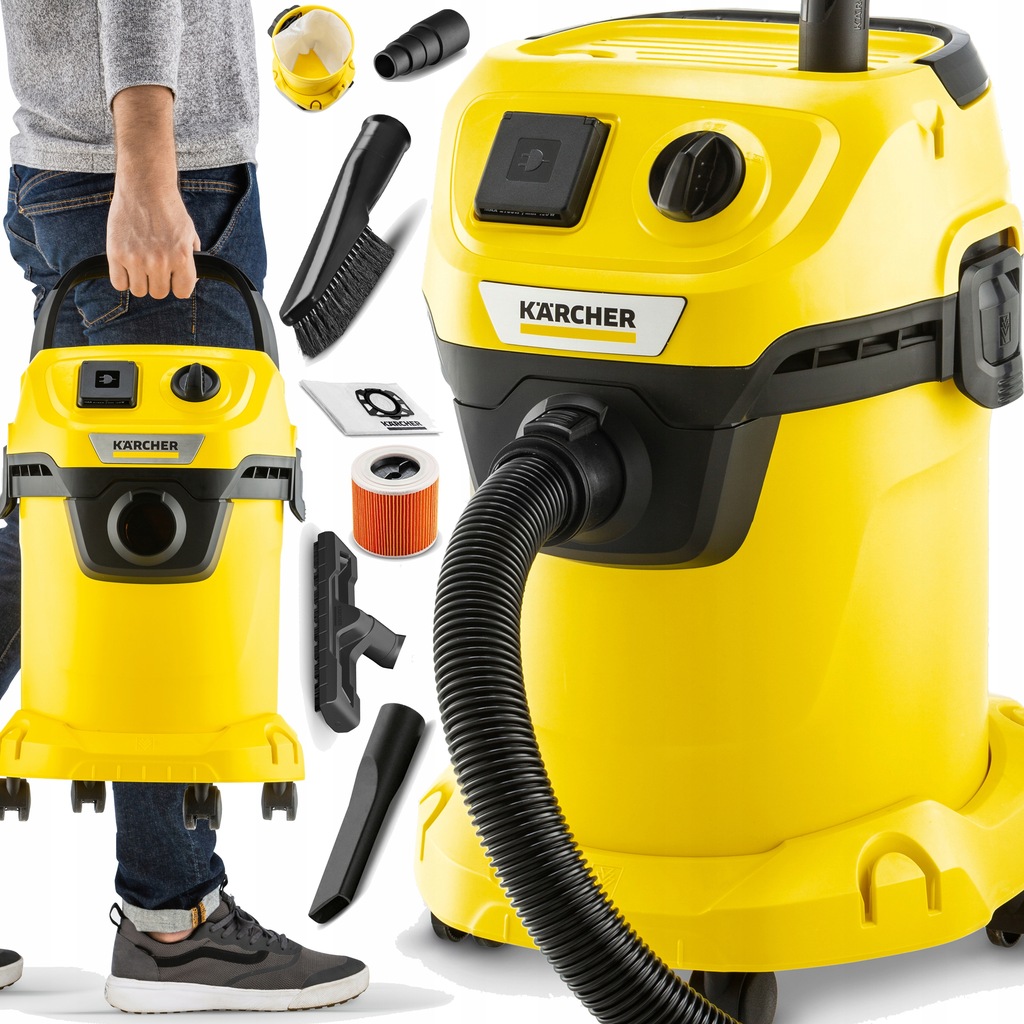 KARCHER ODKURZACZ WARSZTATOWY WD3P GNIAZDO + SSAWA - 12796382740 - oficjalne archiwum Allegro