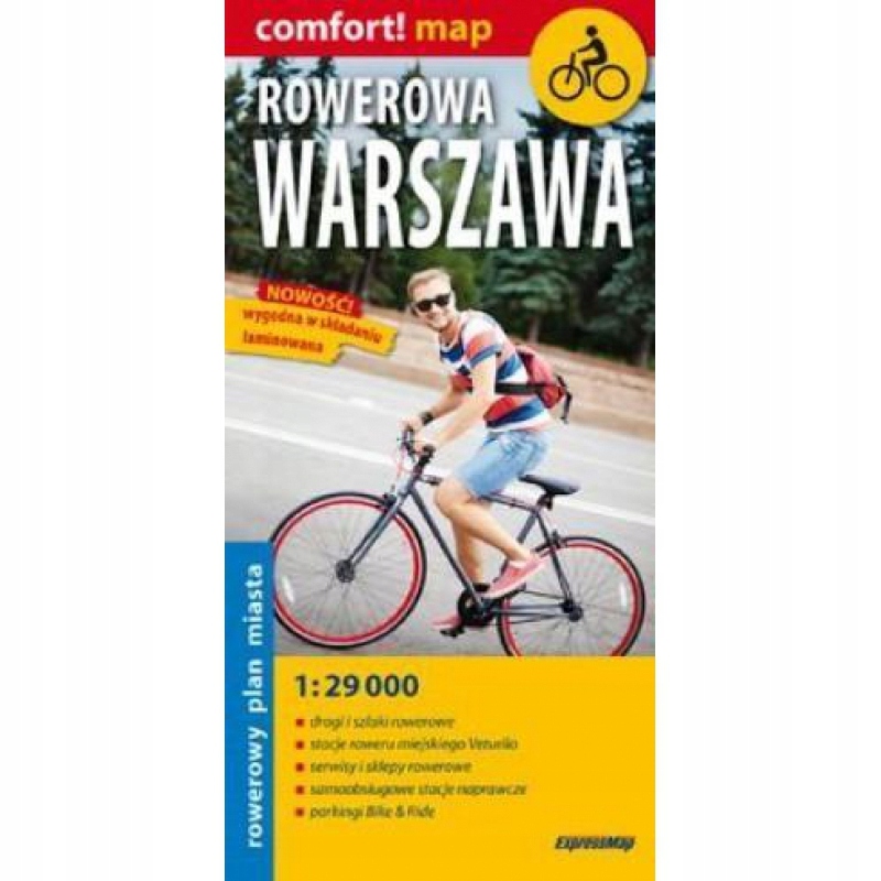 ROWEROWA WARSZAWA MAPA LAMINOWANA - 12007110920 - oficjalne archiwum Allegro