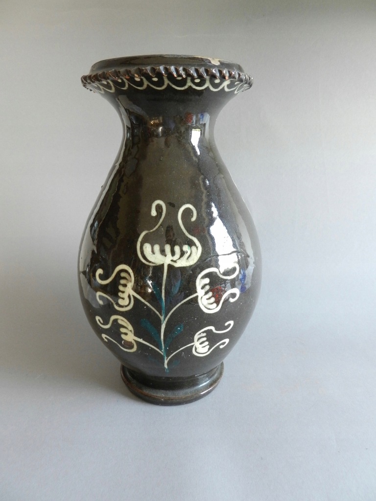 CERAMIKA KASZUBSKA DUŻY WAZON NECEL CHMIELNO 32 cm - 14481554872 ...