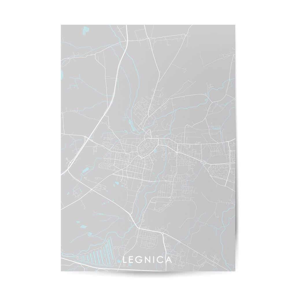 Plakat LEGNICA mapa Legnicy różne kolory B2 50x70 - 12698087541 ...