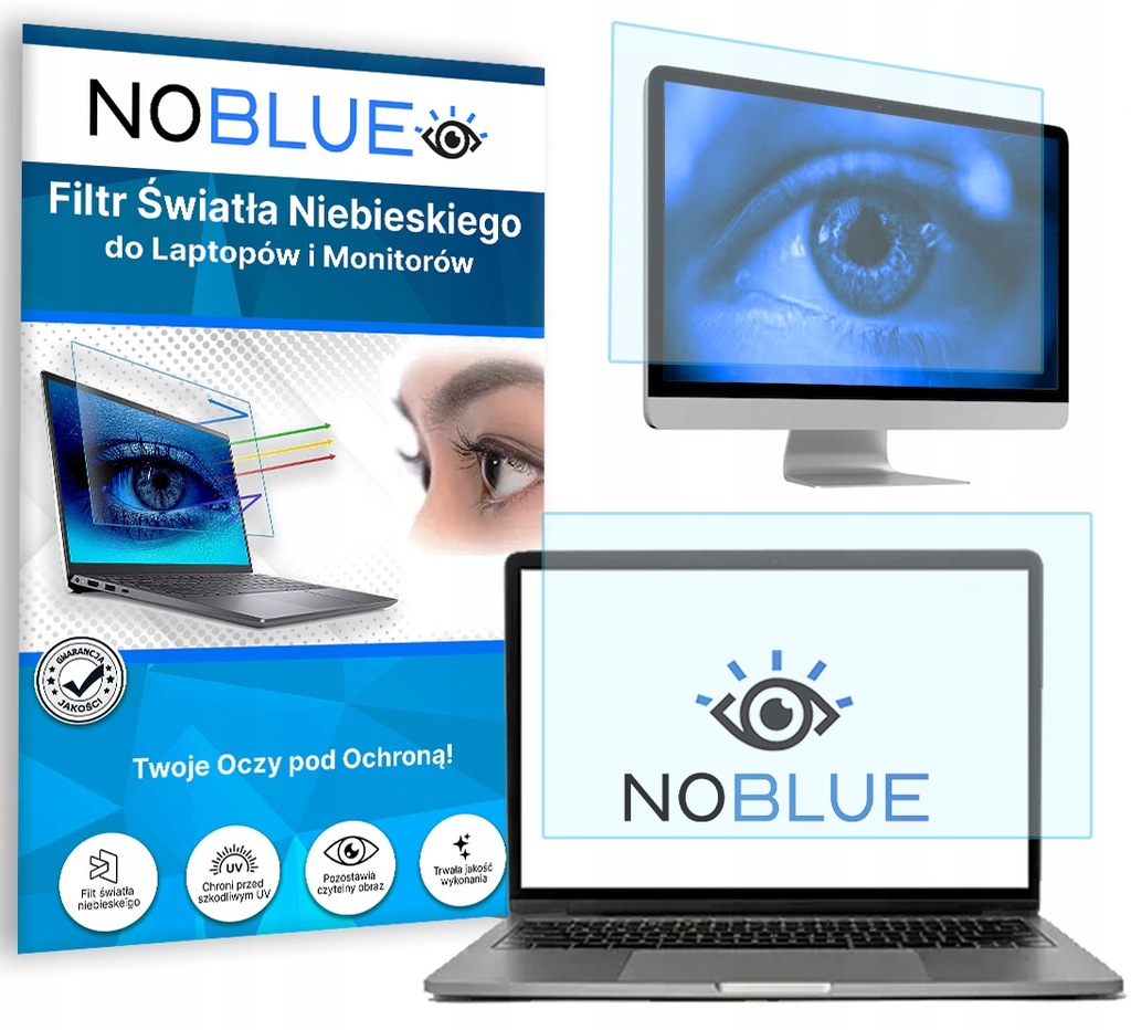 FILTR ŚWIATŁA NIEBIESKIEGO NA MONITOR 24'' 16:10 - 12843260836 ...