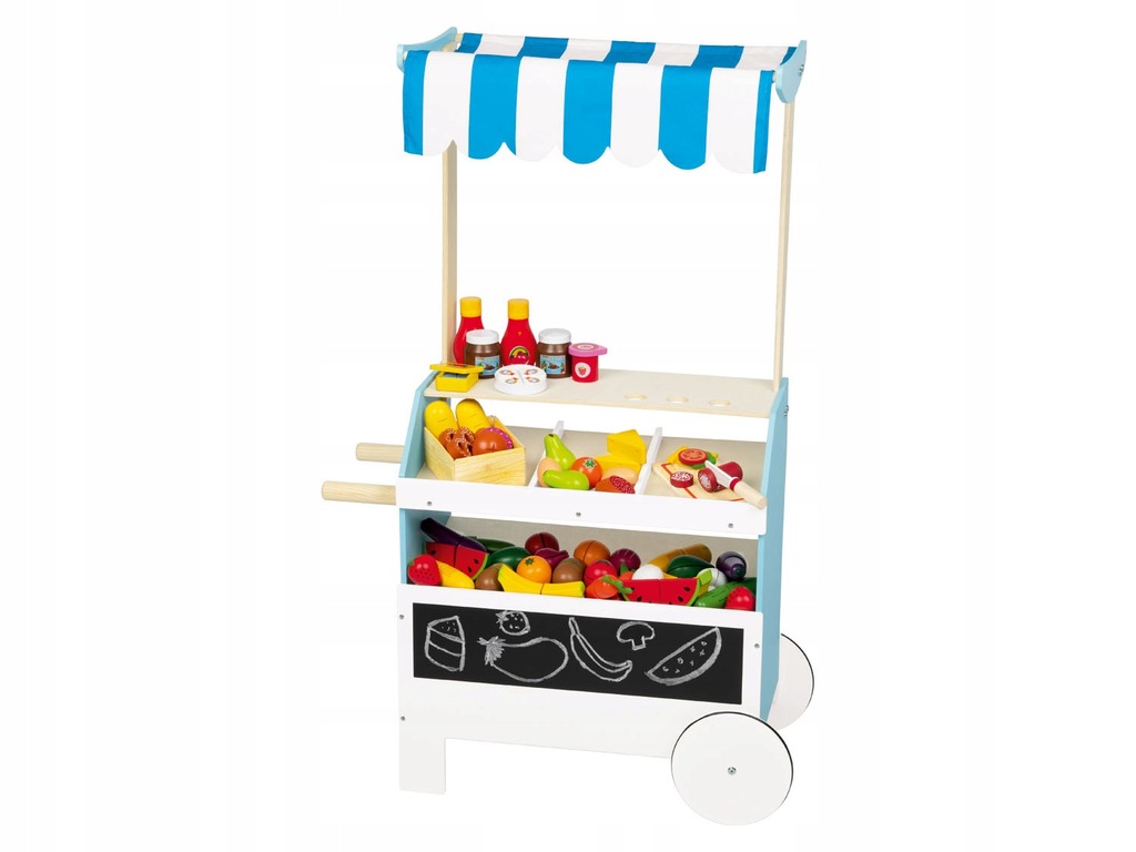 Playtive Stragan z drewna na kółkach - 13411089685 - oficjalne archiwum ...