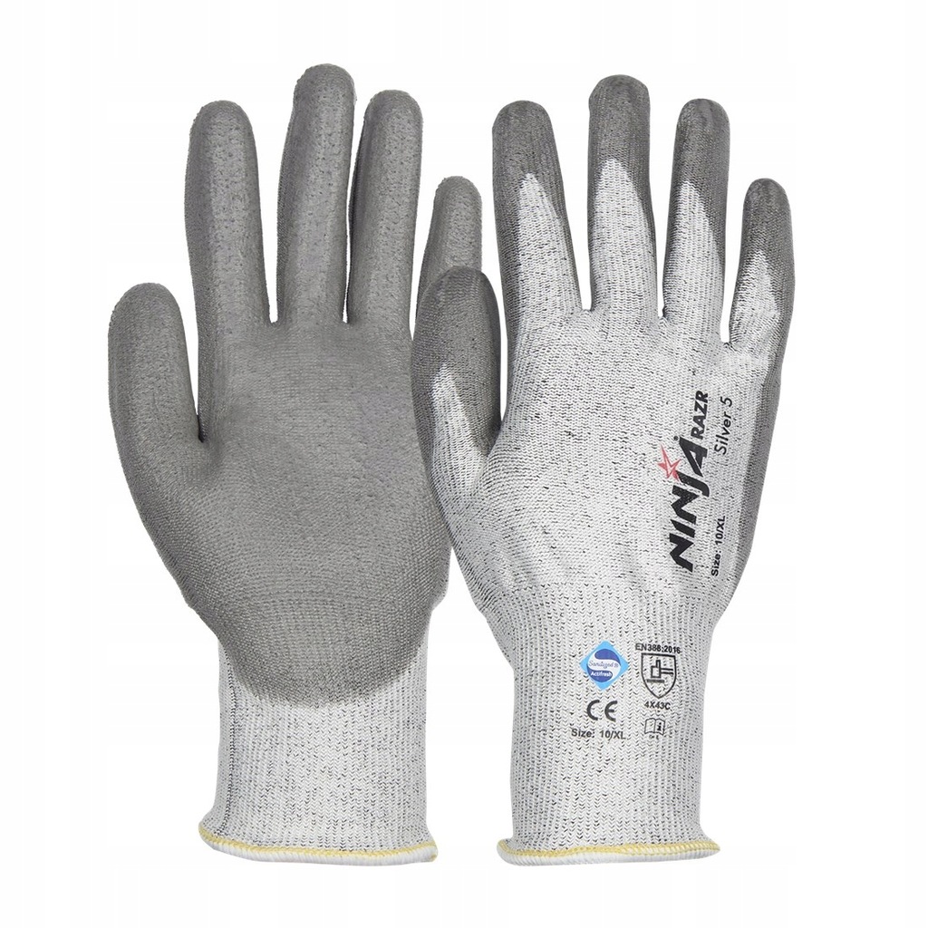 Rękawice Robocze Anti-Cut Ninja RAZR Silver5 10/XL - 8372990244 ...