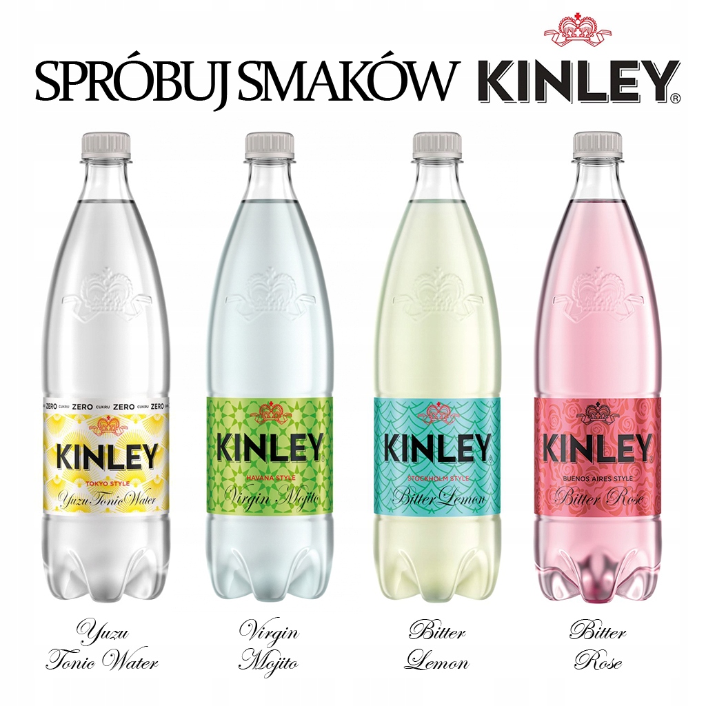 KINLEY napój gazowany o smaku limonki mięty 1000ml - 13220772524 ...
