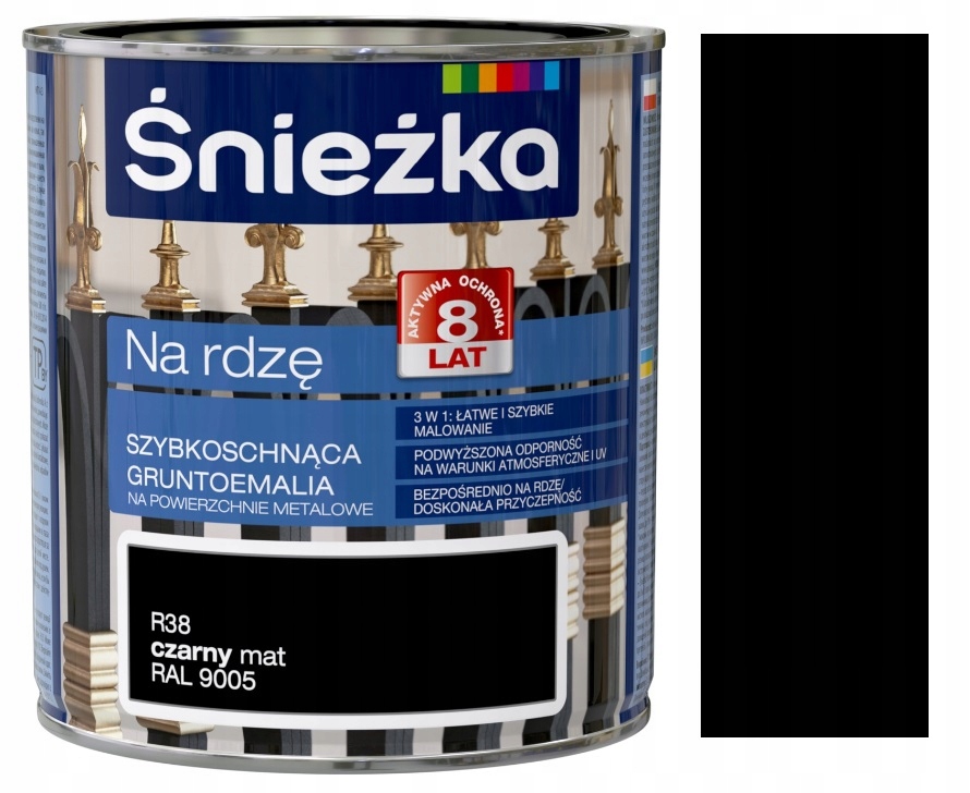 ŚNIEŻKA BEZPOŚREDNIO NA RDZE 0,65 CZARNY MAT R38 - 9022811522 ...