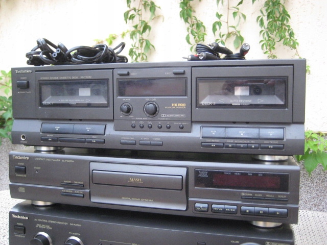 Wieża Technics SA-AX720 SL-PG380 RS-TR232 wzmacniacz CD i deck ...