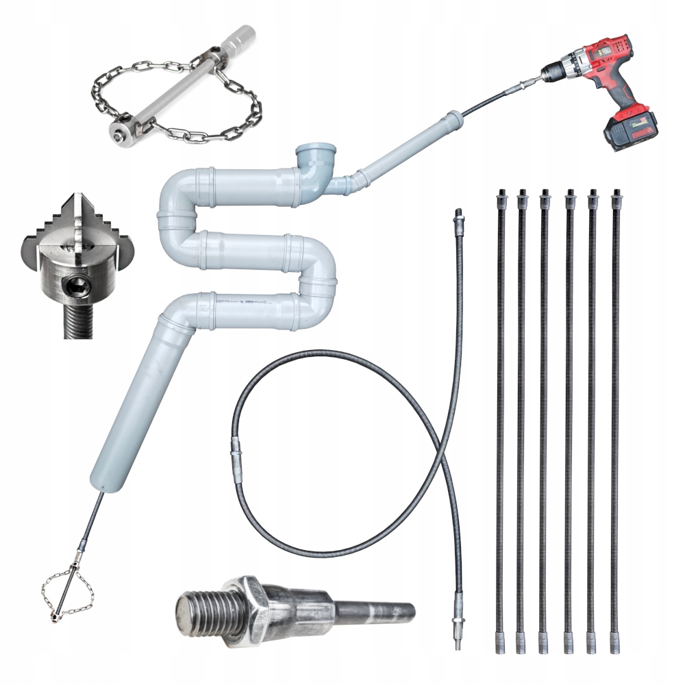 SPIRALA ELEKTRYCZNA DO PRZEPYCHANIA RUR KANALIZACJI PRZEPYCHACZ ...