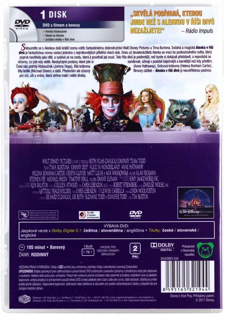 Купить АЛИСА В СТРАНЕ ЧУДЕС (АЛИСА В СТРАНЕ ЧУДЕС) [DVD: отзывы, фото и ...