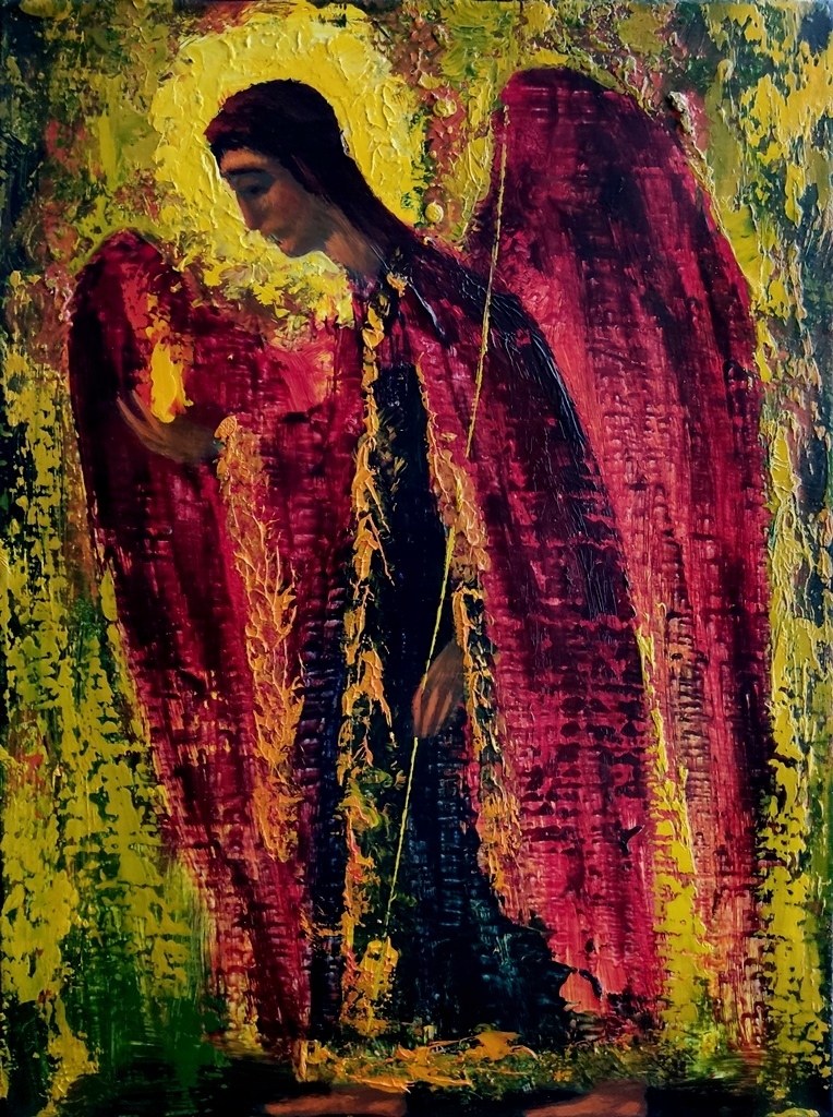 STRATOVICH W. obraz płótno Ikona ARCH. GABRIEL - 12917566236 ...