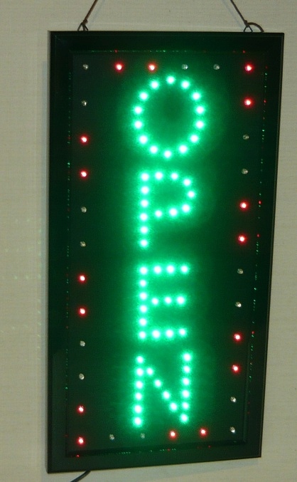 TABLICA REKLAMA, NEON, PANEL LED OTWARTE OPEN - 8145864370 - oficjalne ...