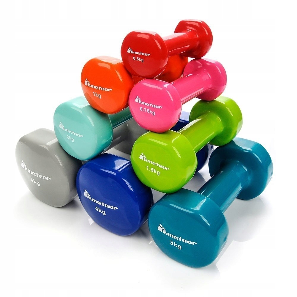 HANTLE HANTELKI ŻELIWNE WINYLOWE FITNESS 5 kg - 7825823014 - oficjalne ...