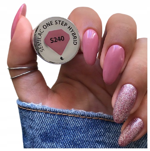 Купить SEMILAC ONE STEP HYBRID S240 Гибридный лак для ногтей 5 мл ...