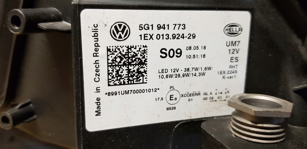 VOLKSWAGEN GOLF VII LIFT 5G1941773 FULL LED LAMPA - 11438712199 ...