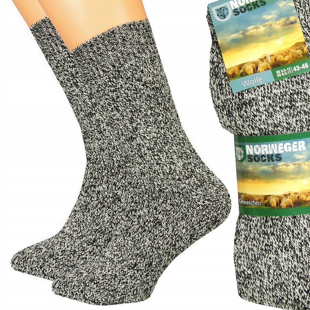 SKARPETY ROBOCZE WOJSKOWE GRUBE CIEPŁE WEŁNA 44-47 - 8634183939 ...