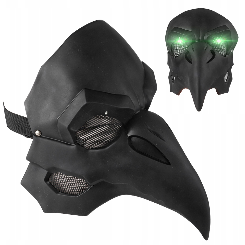 MASKA NA HALLOWEEN LED MASKI STRASZNA COSPLAY DLA DOROSŁYCH ...