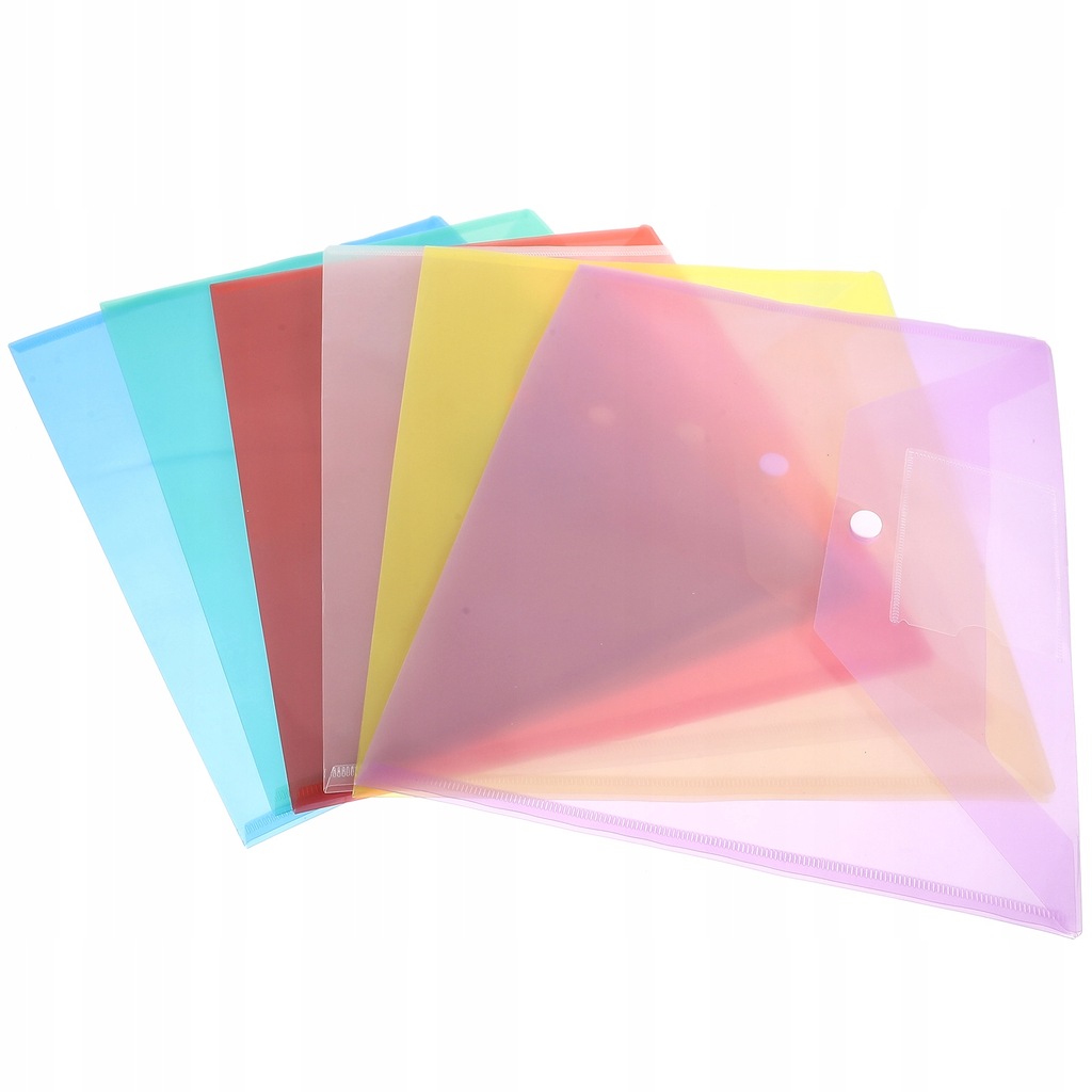 Clear Envelopes Color File Folders Plastic A4 - 14205316947 - oficjalne ...